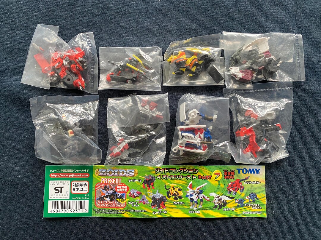 Vintage 2002 TOMY Zoids Battle Champions Part 7 Set 8 Mini Collection ...