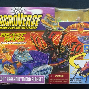 Vintage 1996 Microverse Beast Wars Predacon Arachnid Micro Playset ...
