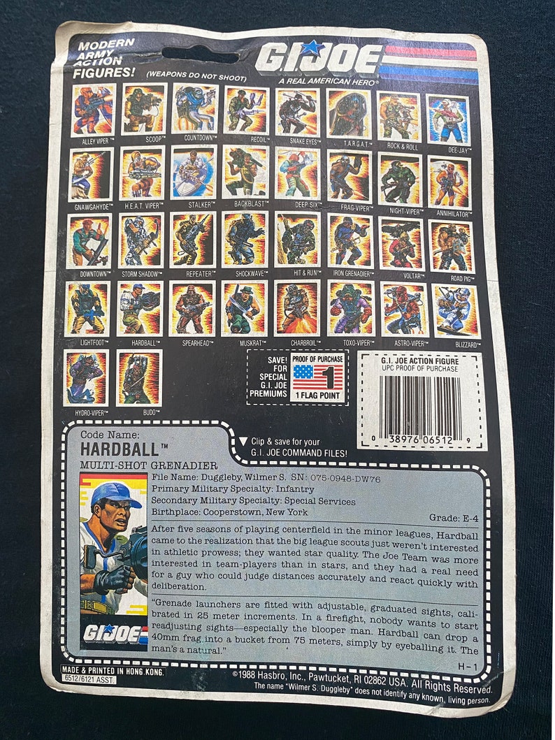 Vintage 1988 GI Joe A Real American Hero Hardball Multi Shot Grenadier ...