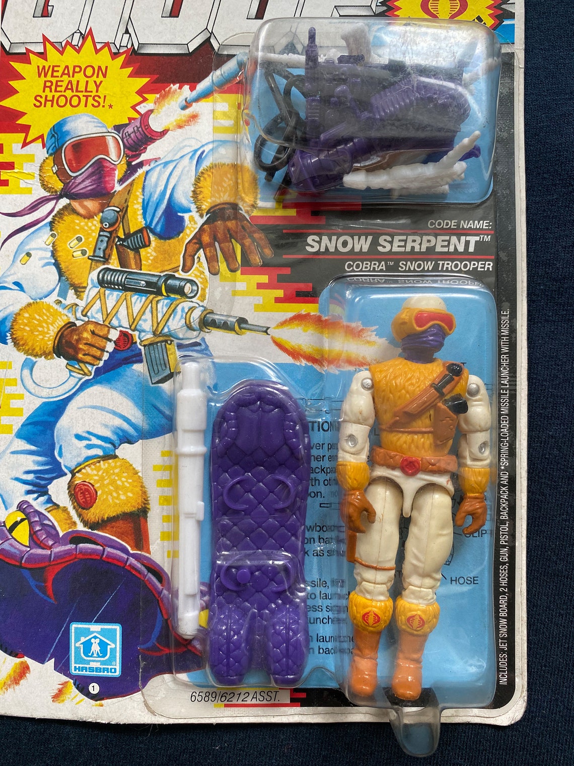 Vintage 1990 GI Joe A Real American Hero Snow Serpent Cobra Snow ...