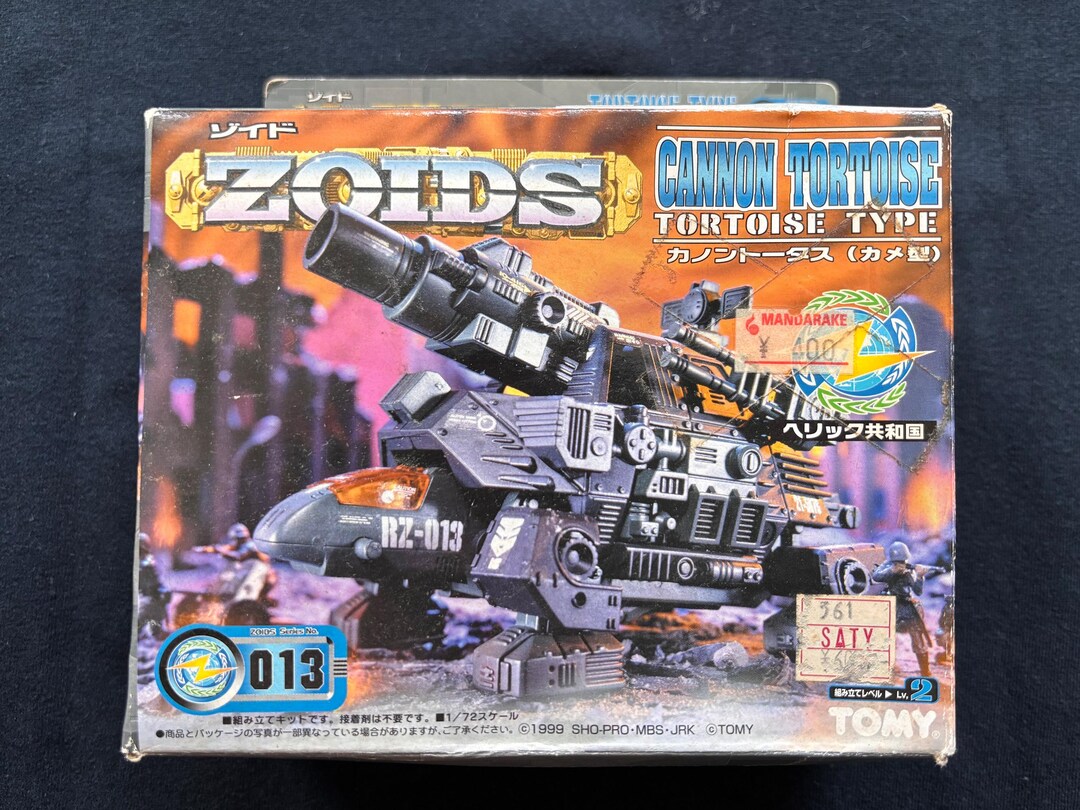 Vintage 1999 Tomy Zoids Tortoise Type 013 Cannon Tortoise Model Kit ...