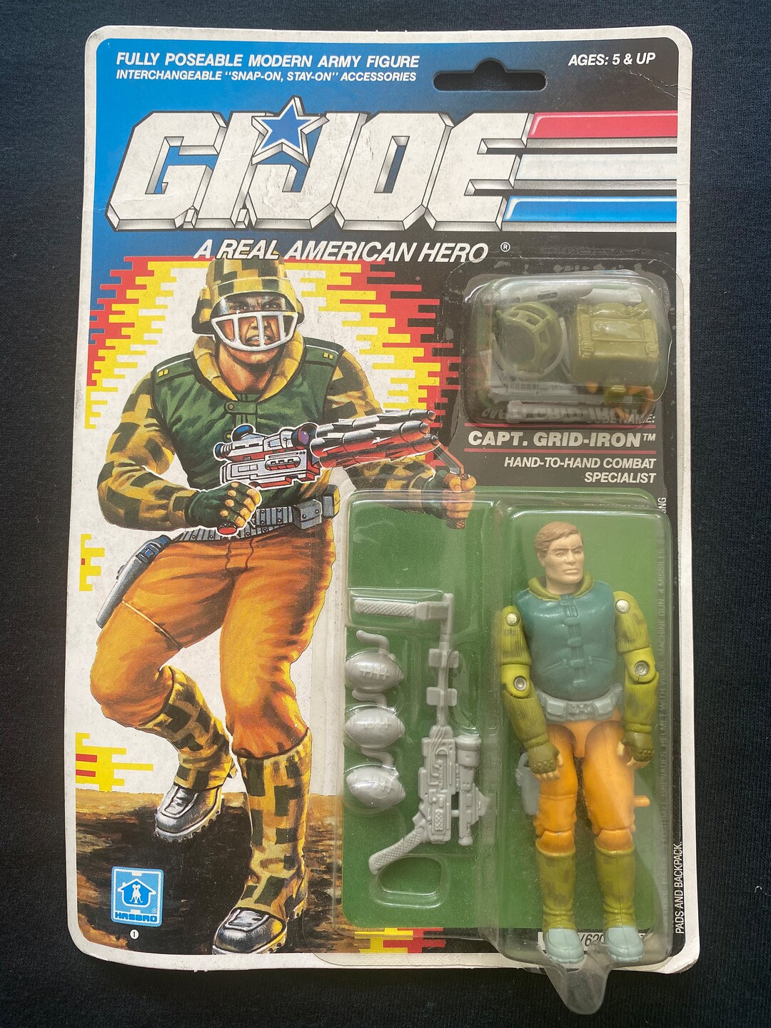 Vintage 1990 GI Joe A Real American Hero Capt Grid Iron Hand to Hand ...