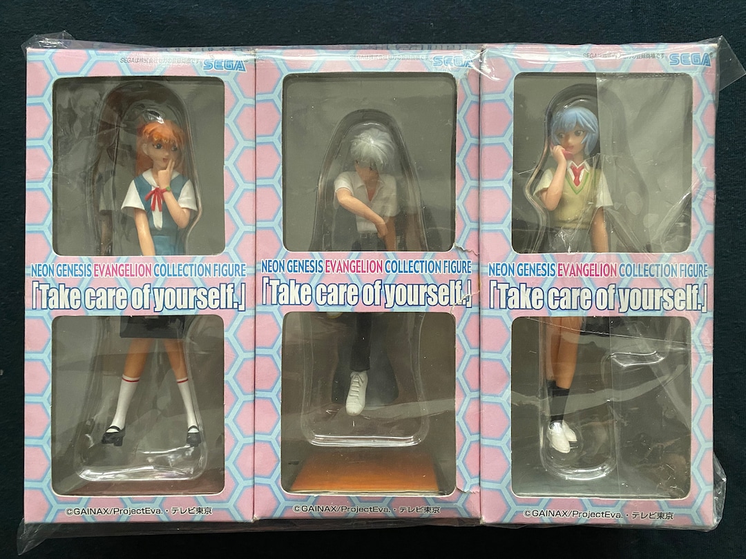 Vintage 2004 Sega Neon Genesis Evangelion EVA Take Care of Yourself Set ...