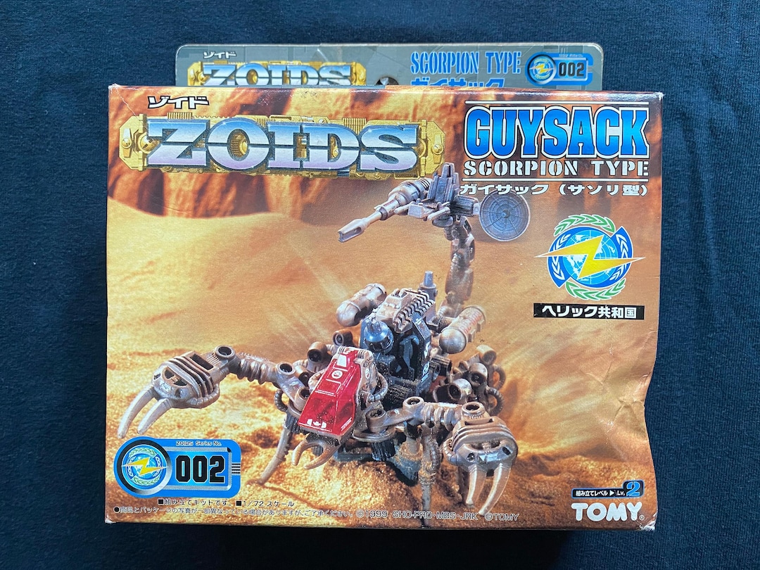 Vintage 1999 TOMY Zoids RZ-002 Guysack Scorpion Type 1/72 Model Kit ...