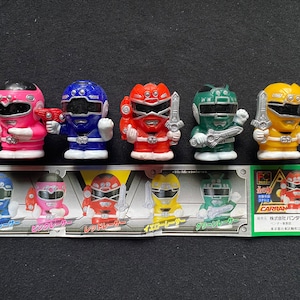 Vintage 1996 Bandai Power Rangers Turbo Gekisou Sentai Carranger Set 5 ...