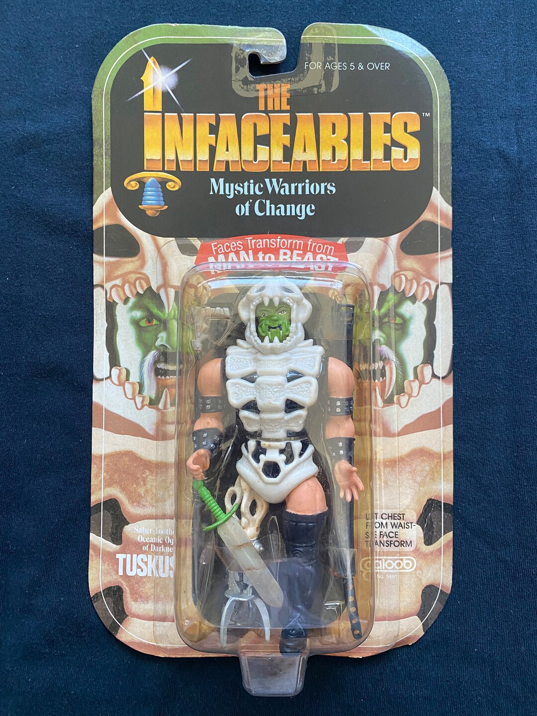 Vintage 1984 Galoob the Infaceables Mystic Warriors of Change Tuskus ...