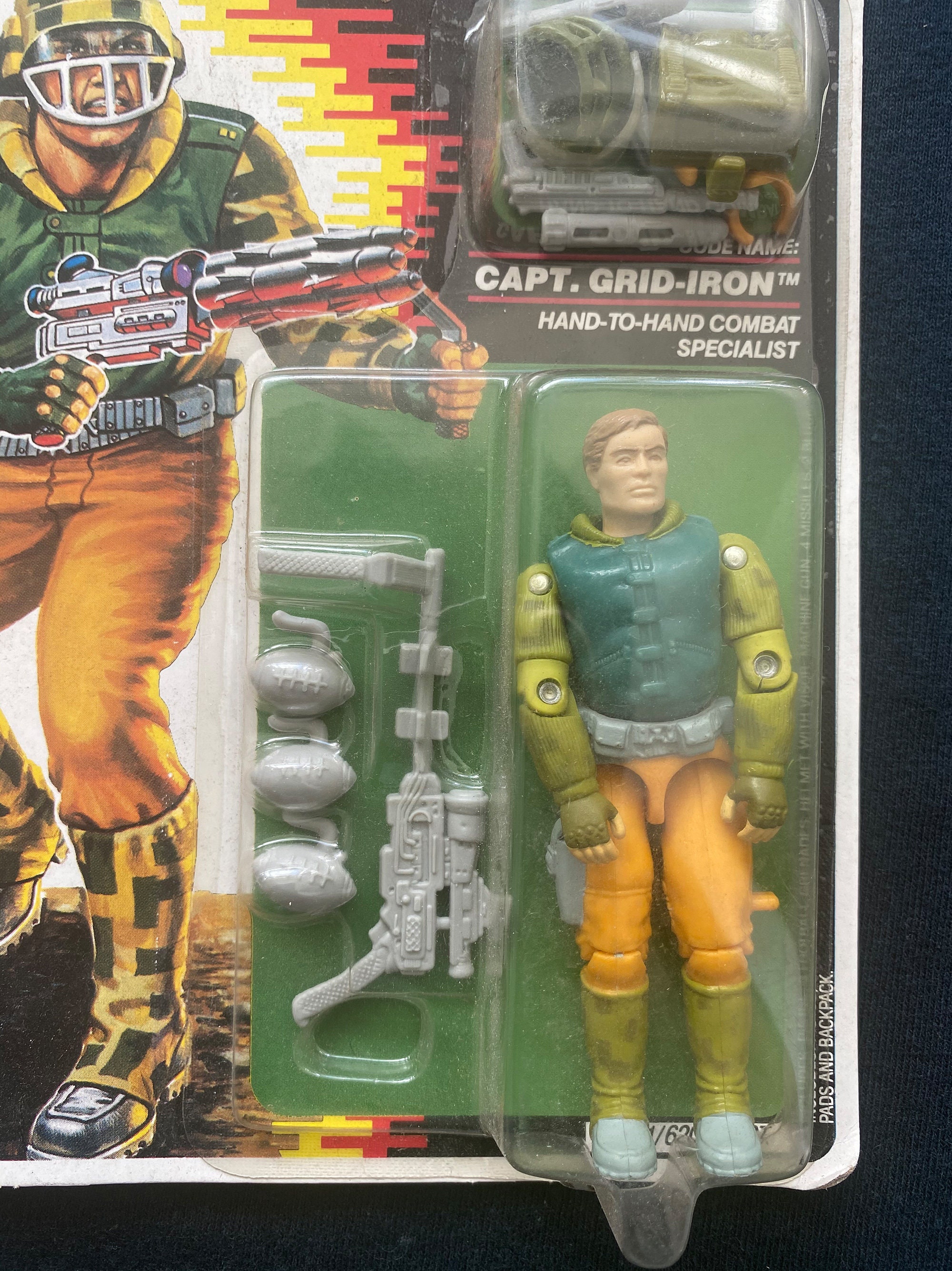 Vintage 1990 GI Joe A Real American Hero Capt Grid Iron Hand | Etsy