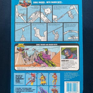 Vintage 1987 Kenner Sky Commanders Cable Raider With Raider Rath Action ...