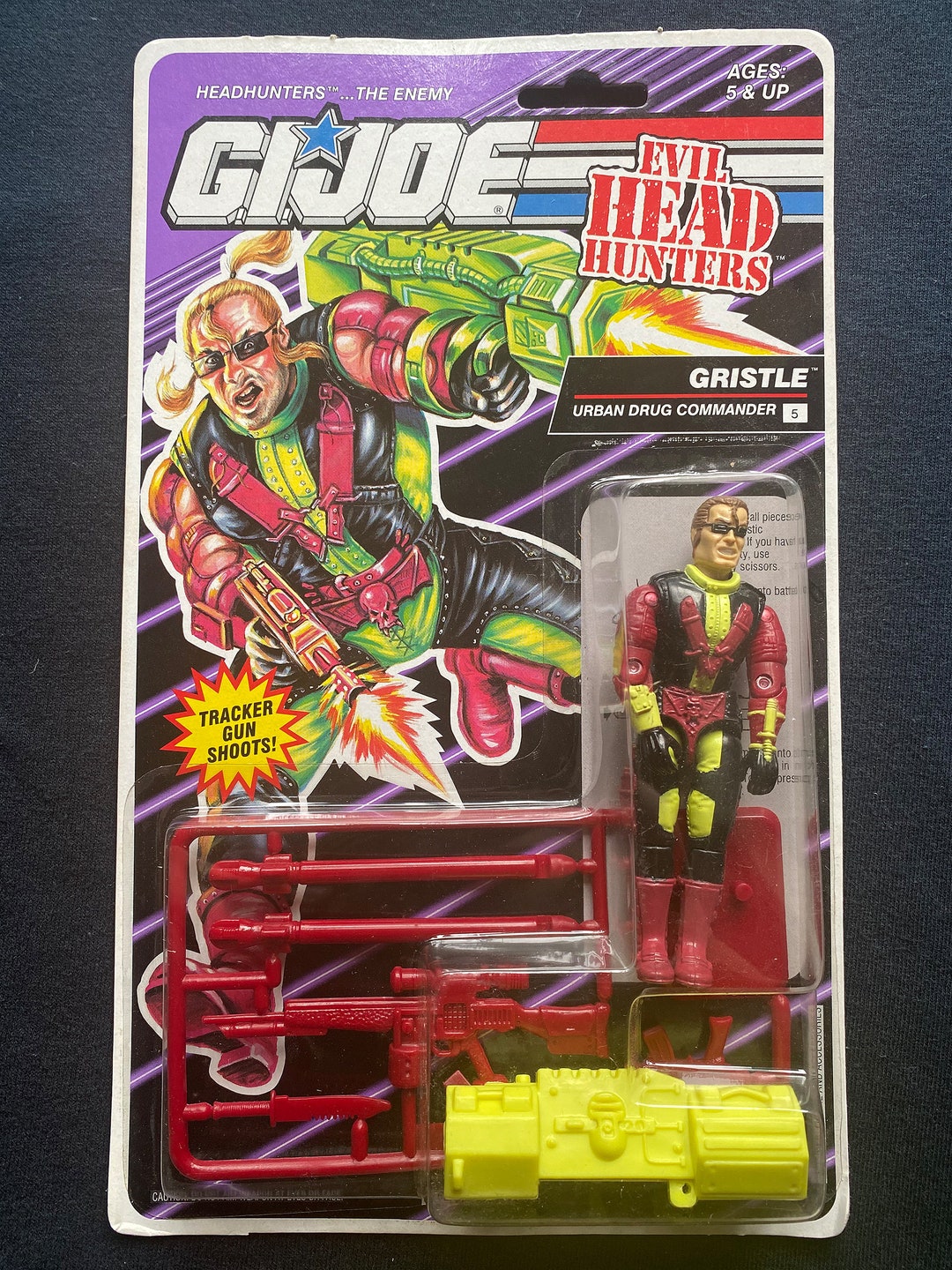 Vintage 1992 GI Joe A Real American Hero Evil Head Hunters Gristle ...