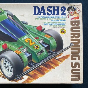 Vintage 1990 Tamiya Mini 4WD 4x4 1/32 Dash 2 Burning Sun N0.26 Model ...