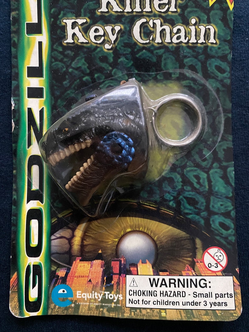 Vintage 1998 Equity Toys Godzilla Head Killer Key Chain - Etsy