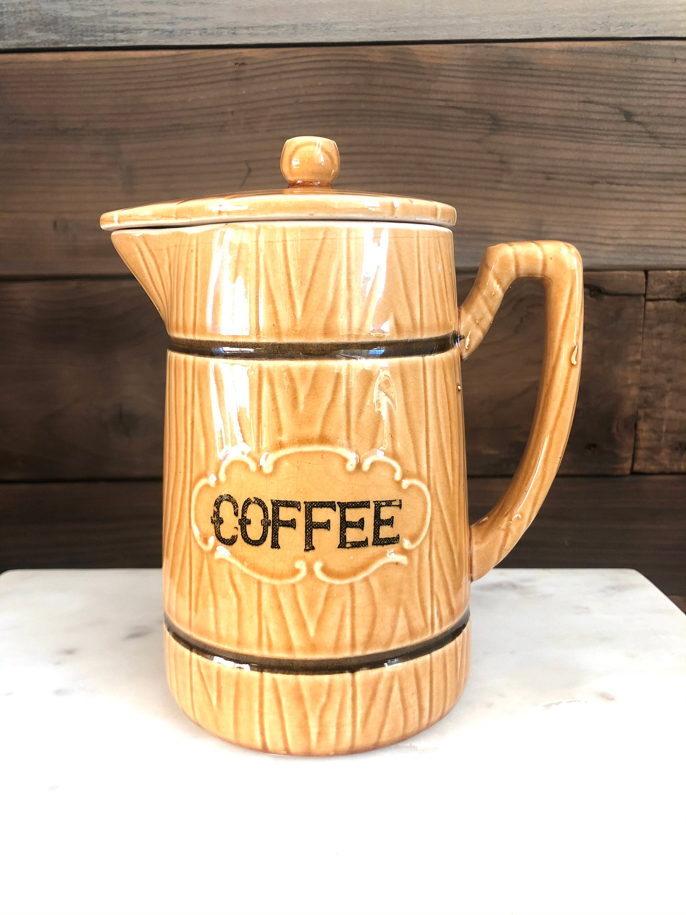 Vintage ceramic coffee pitcher | Etsy