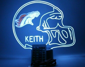 Denver Broncos Lamp - Etsy