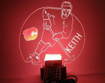 Calgary Flames Lamp - Etsy