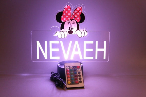 Minnie Mouse Night Light up LED Table Lamp Energy Efficient | Etsy