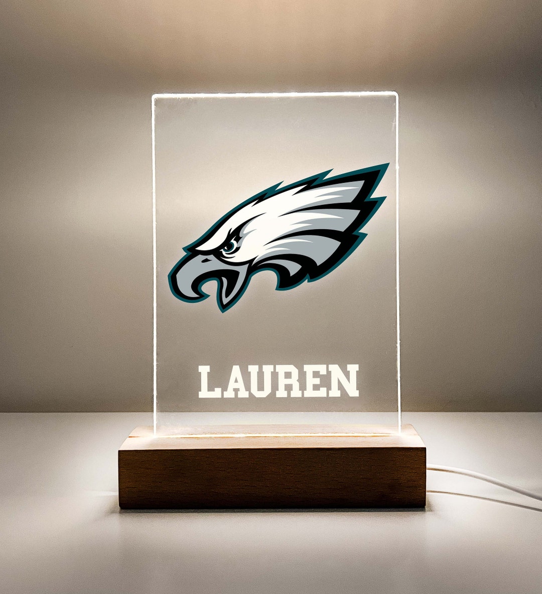 Eagles Night Light up LED Table Desk Lamp Stand Sports Fan American ...