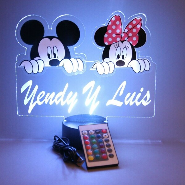 Mickey Minnie Lamp - Etsy