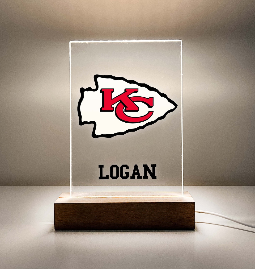 Chiefs Night Light up LED Table Desk Lamp Stand Sports Fan American ...