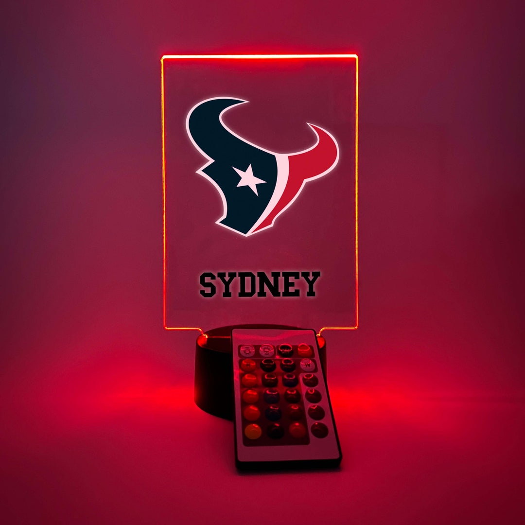 Texans Night Light up LED Table Desk Lamp Football Fan Sports Home Room ...