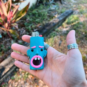 Funky Face Lighter Case Handmade - Polymer Clay - Etsy