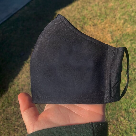 Plain Black Face Mask | Etsy