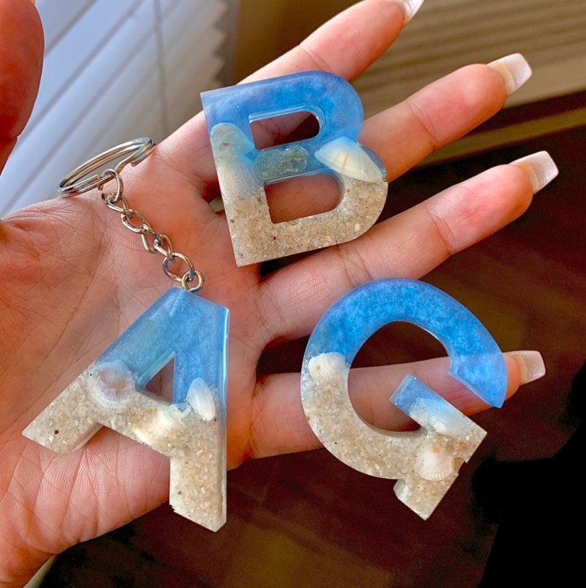 Handmade Resin Beach Keychains - Etsy UK