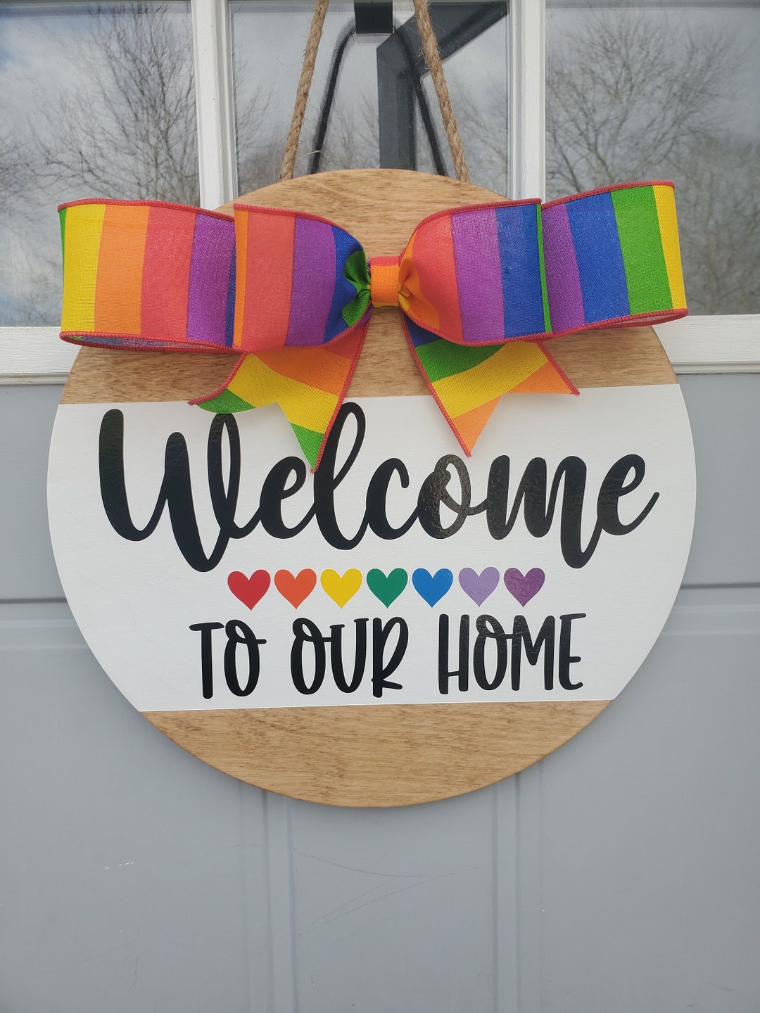 Pride Door Hanger | Rainbow Door Hanger | LGBTQIA Welcome Sign | Pride ...
