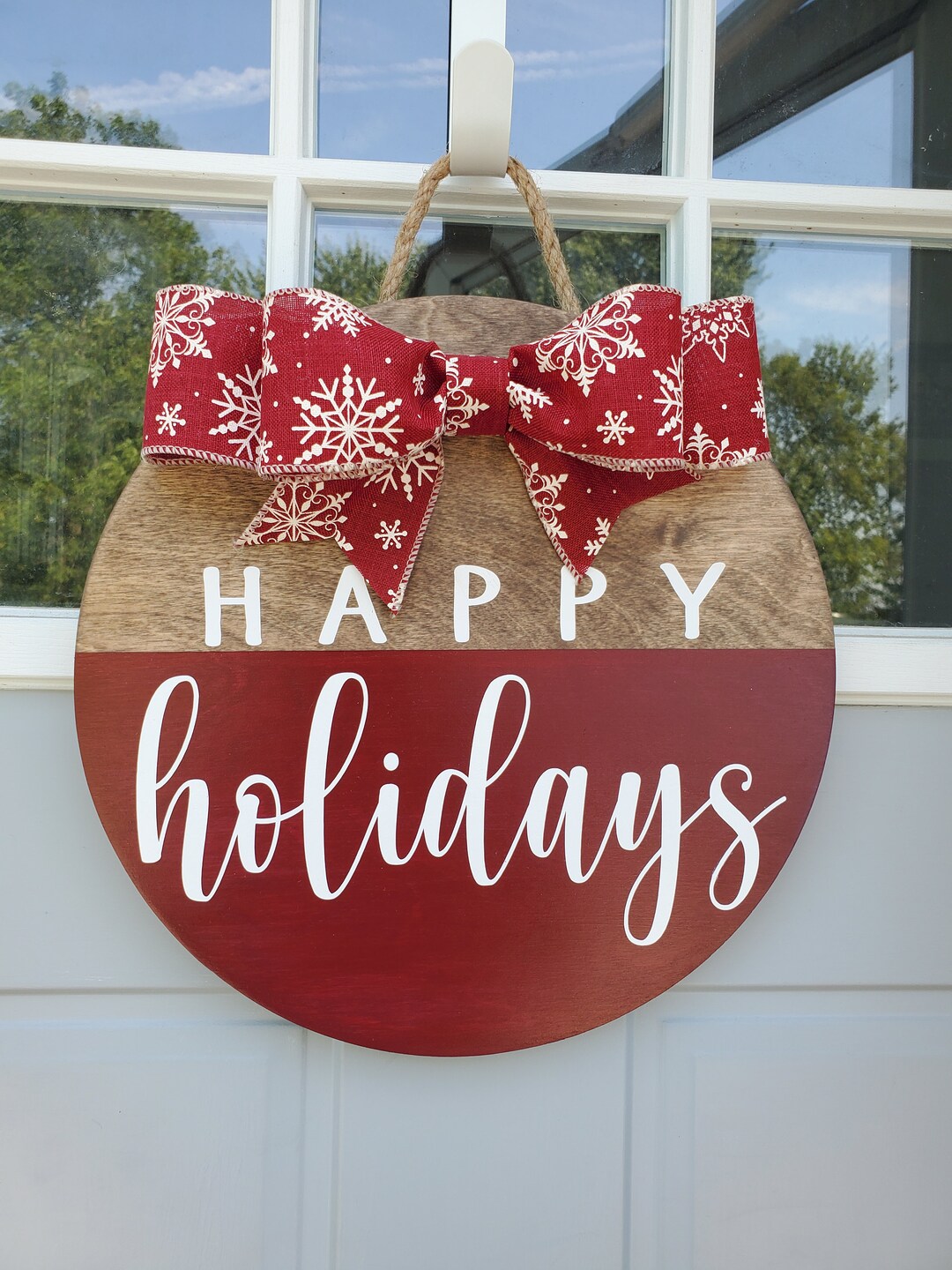 Happy Holidays Door Hanger | Front Porch | Holiday Season | Home Decor ...