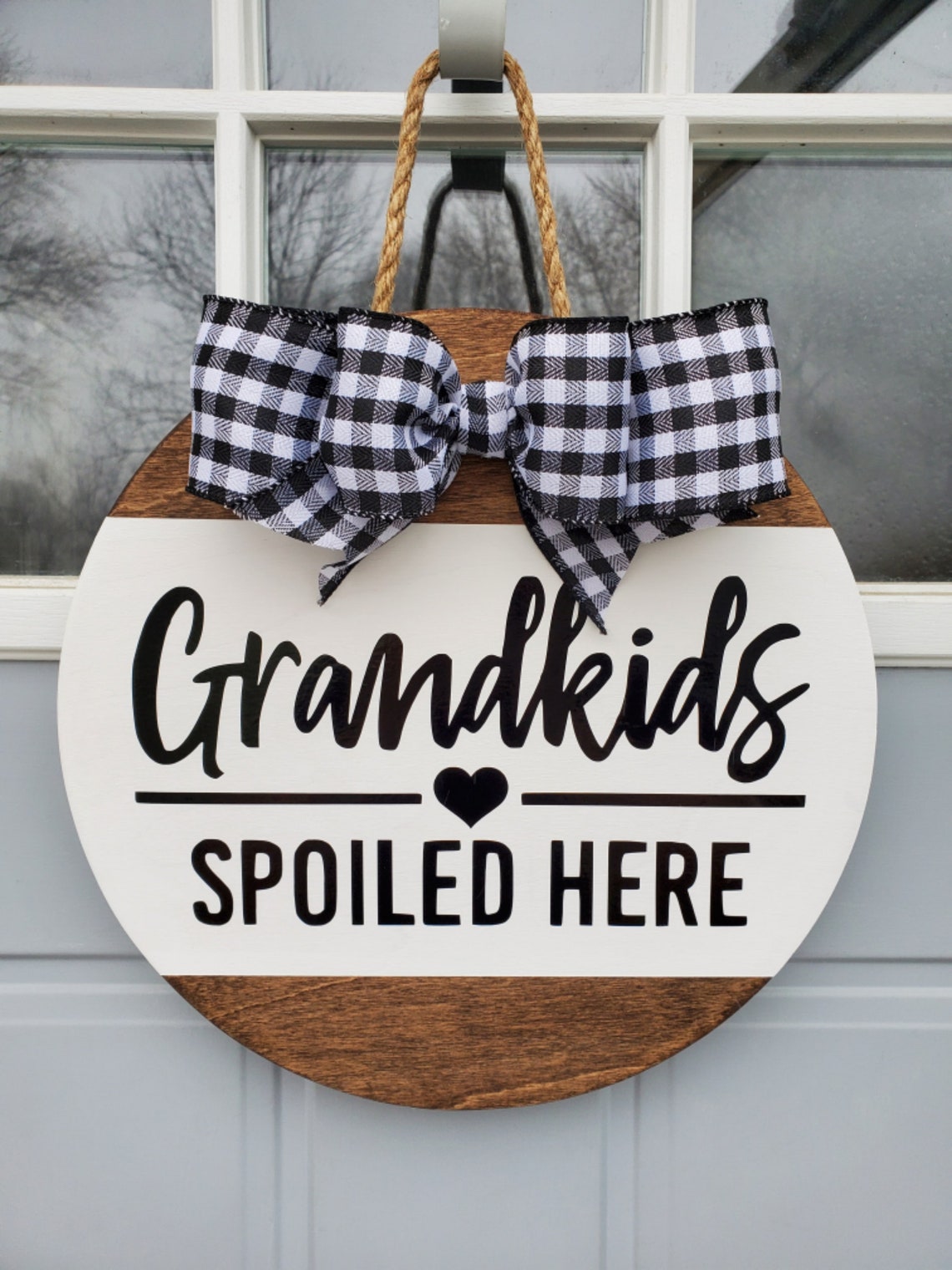 Grandkids Spoiled Here Door Sign | Grandma Grandpa Housewarming Gift - Etsy