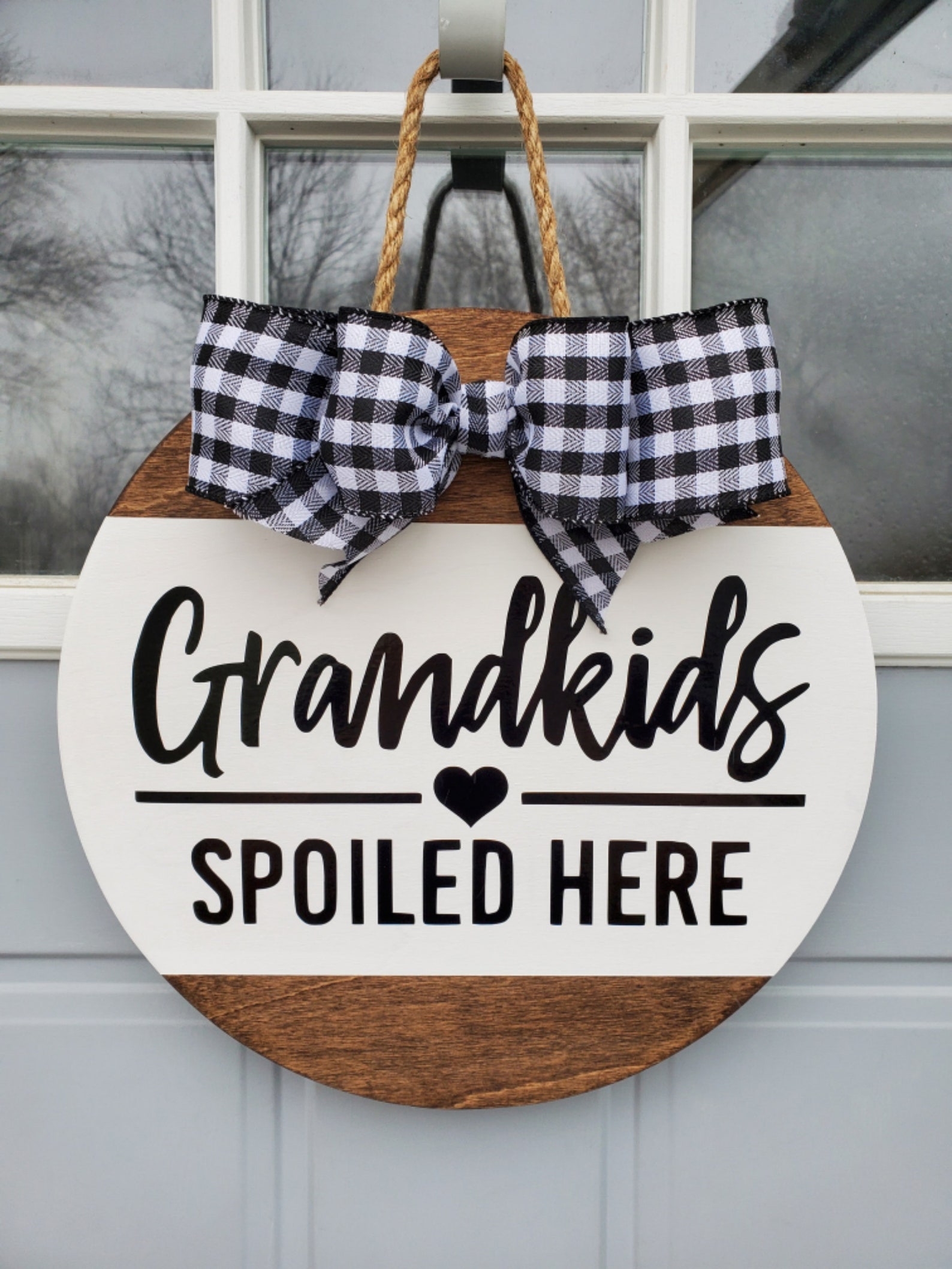 Grandkids Spoiled Here Door Sign | Grandma Grandpa Housewarming Gift - Etsy