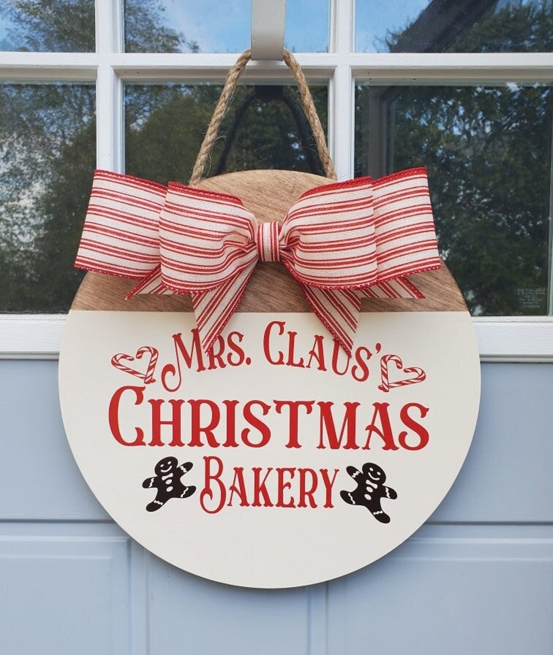 Mrs. Claus Bakery | Christmas Decor | Front Door Decor | Welcome | Door ...