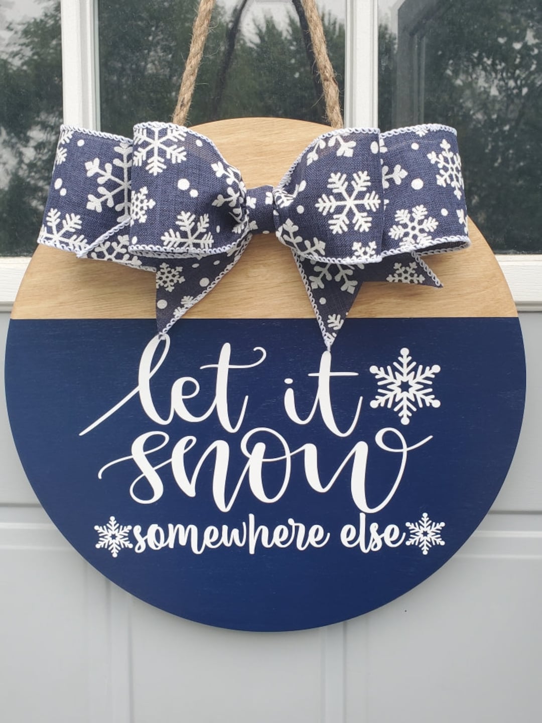 Front Door Hanger | Let It Snow | Winter Door Decor | Home Decor ...