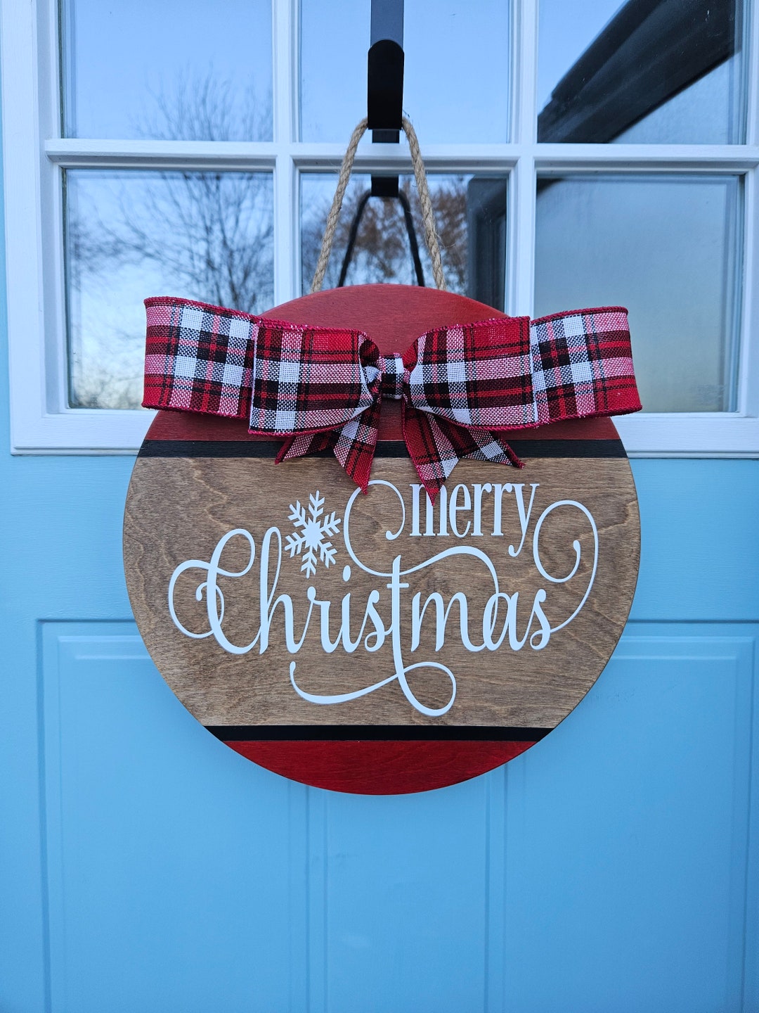 Merry Christmas Door Hanger | Holiday Decor | Christmas | Front Door ...