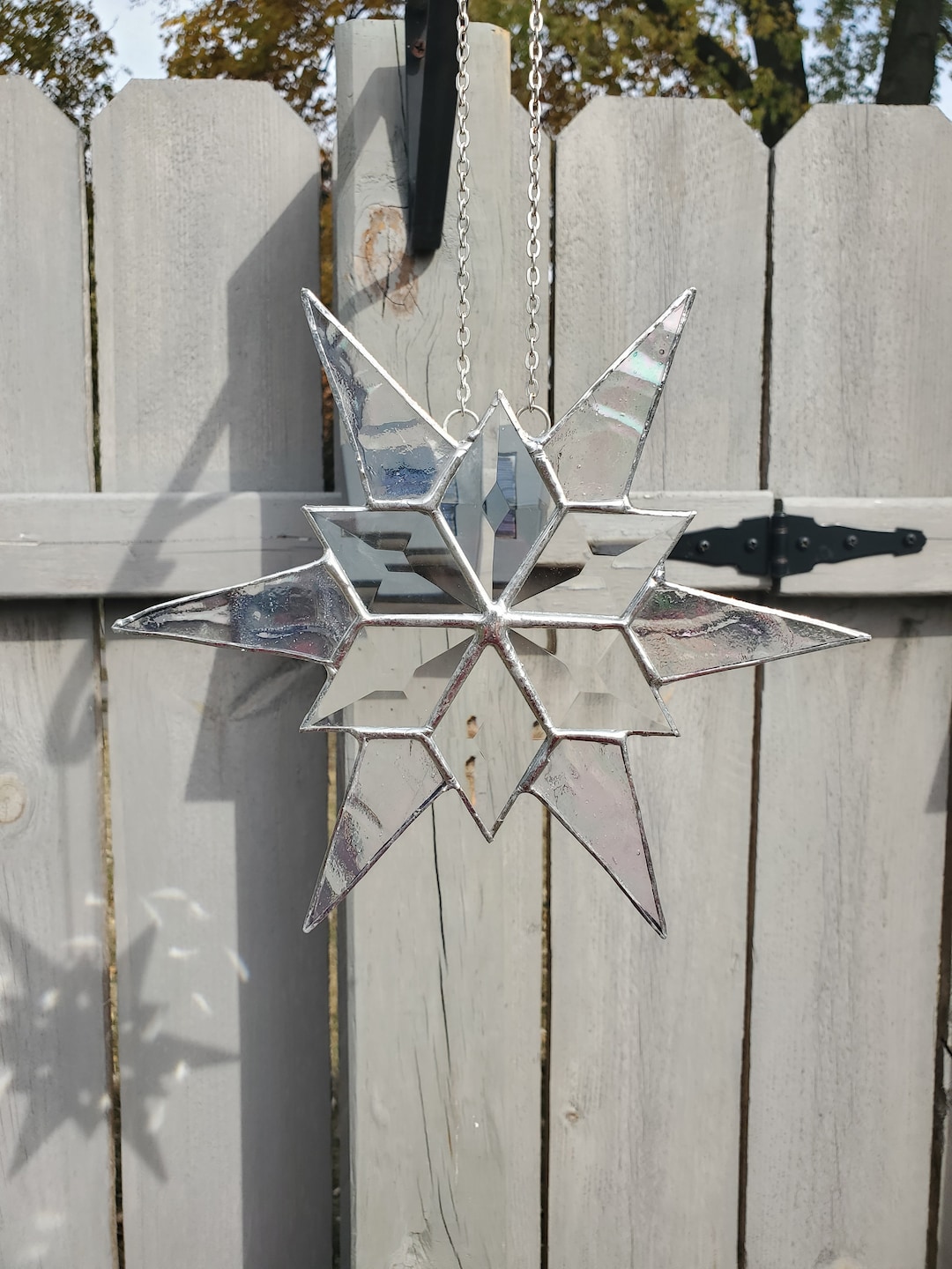 Snowflake Stained Glass | Suncatcher | Snowflake | Stained Glass ...
