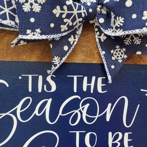 Winter Door Hanger | 'tis the Season to Be Freezin' Sign - Etsy