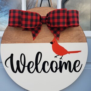 Front Door Hanger | Cardinal | Welcome Sign | Cardinals | Birds | Front ...