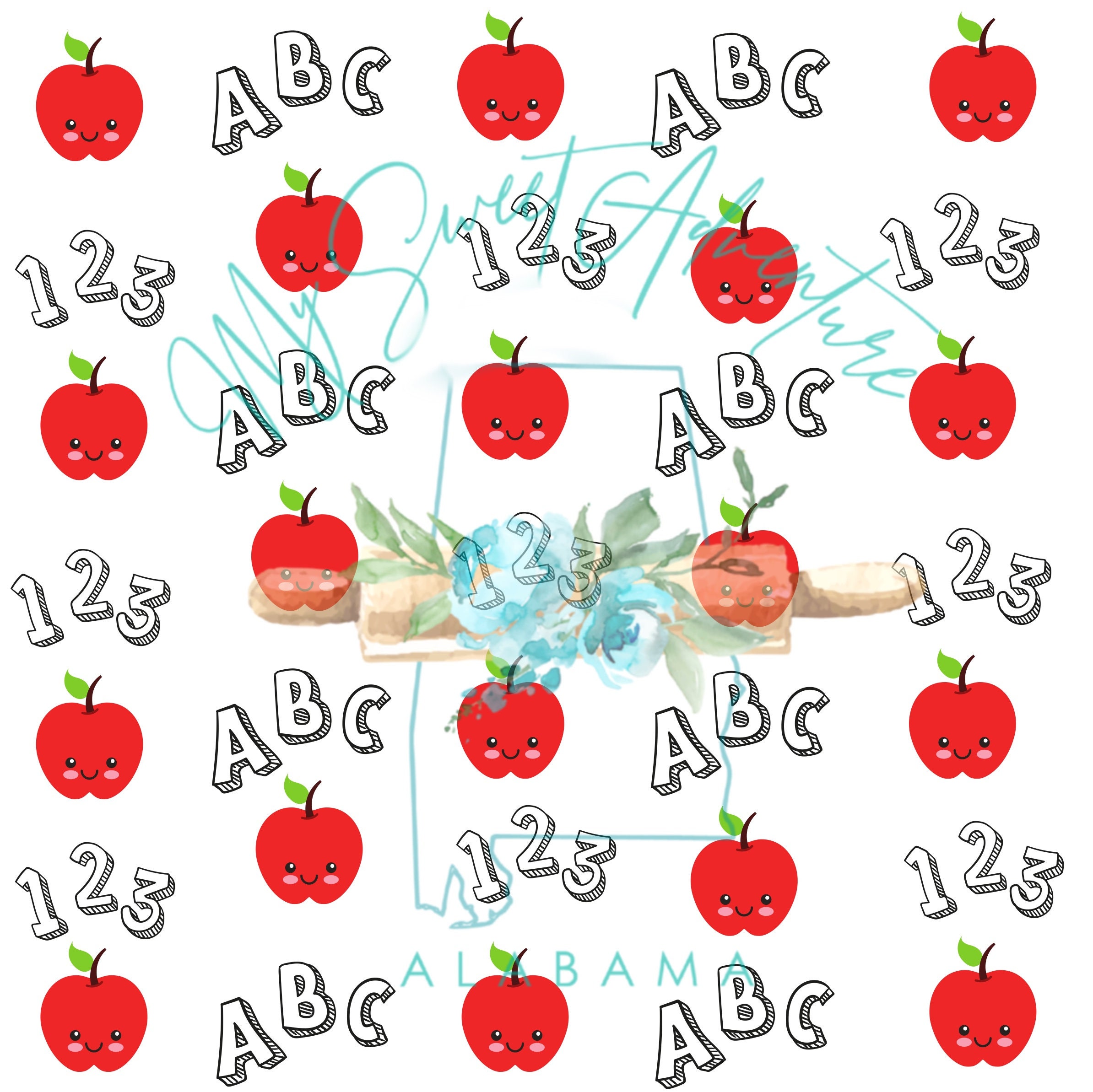 ABC/123 Printable Cookie Box Backer - Back to School Cookie Instant ...