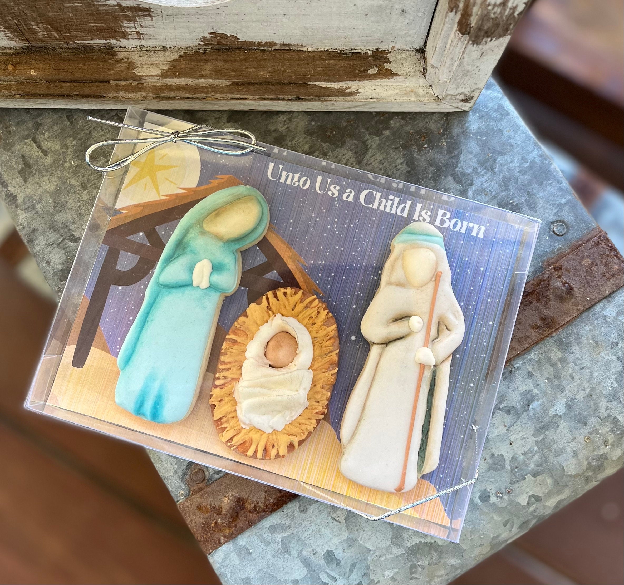 Nativity Box Backer, Print Your Own Backer, Instant Download, Christmas ...