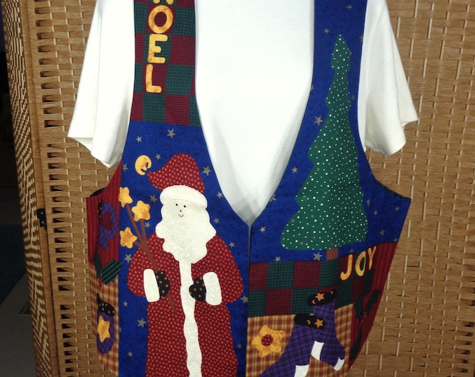 Christmas Holiday Vest Noel Womens Snowman Santa Vest Christmas Holiday ...