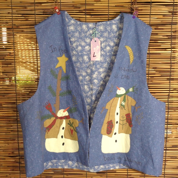 Snowman Vest - Etsy
