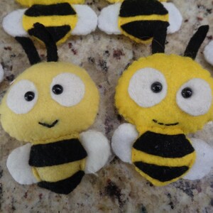 Felt Bumble Bee Puffy Stuffed Bees Party Favor, Bowl Filler, Tiered ...