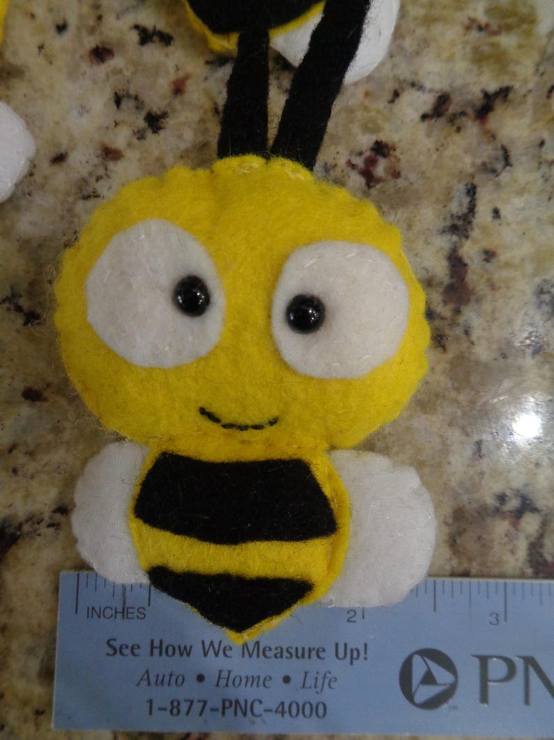 Felt Bumble Bee Puffy Stuffed Bees Party Favor, Bowl Filler, Tiered ...