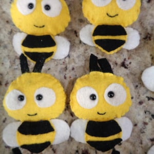 Felt Bumble Bee Puffy Stuffed Bees Party Favor, Bowl Filler, Tiered ...