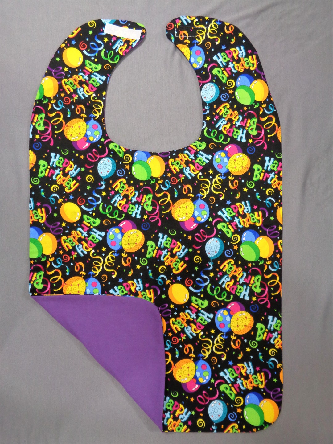 Happy Birthday Bib / Novelty Adult Bib / Adult Bib / Bibs for Sloppy ...