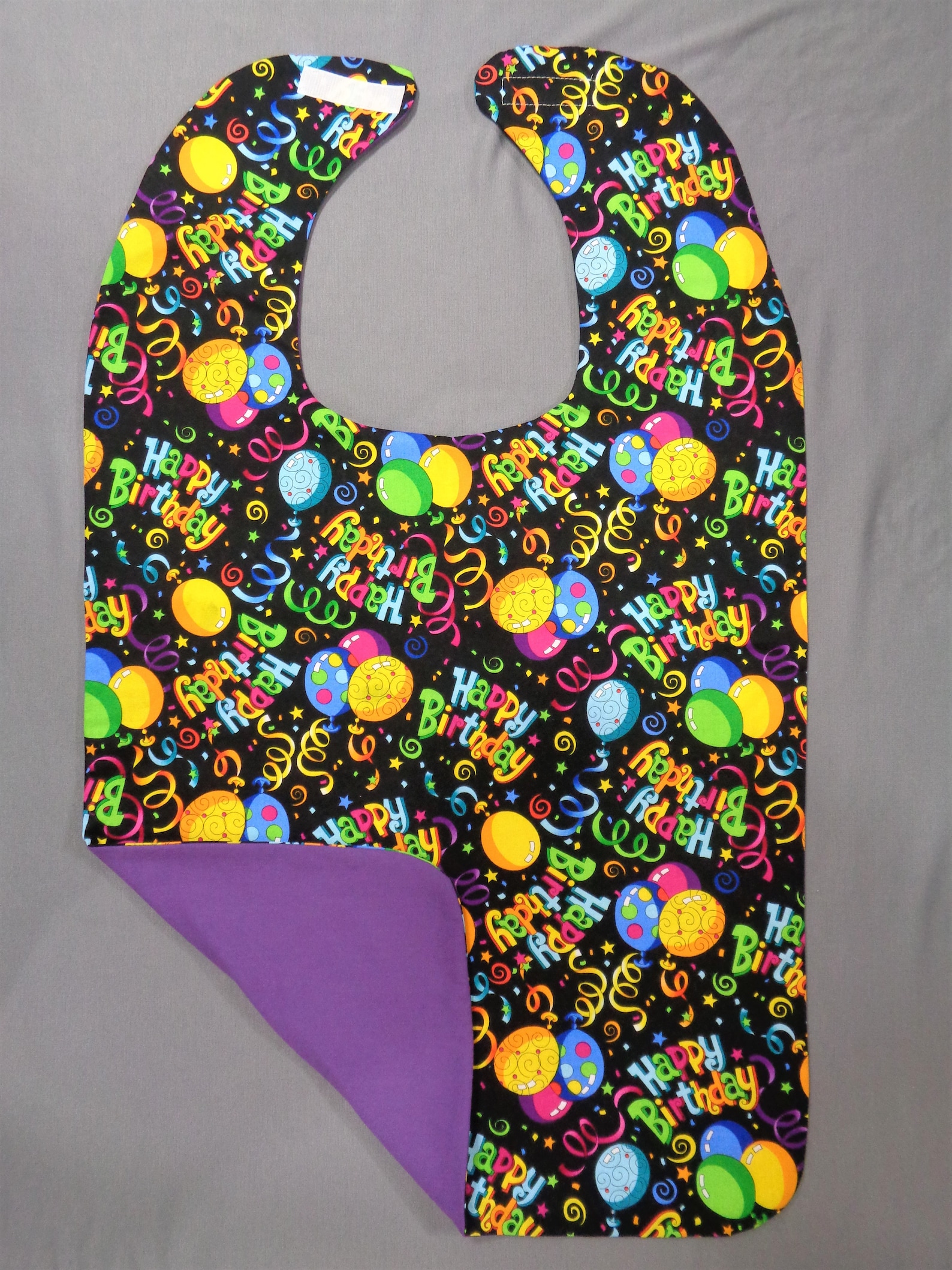 Happy Birthday Bib / Novelty Adult Bib / Adult Bib / Bibs for Sloppy ...