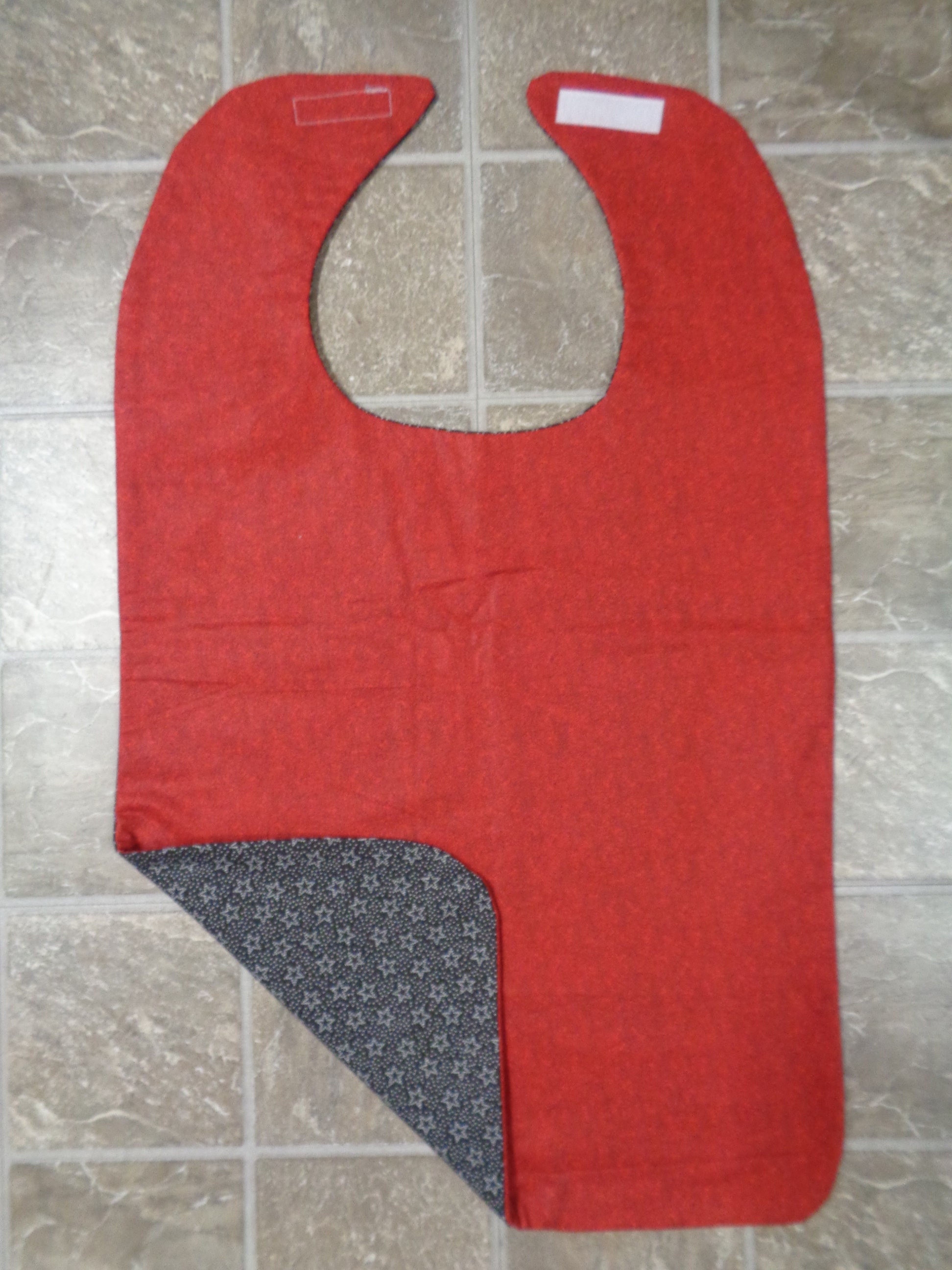 Black Star Bib, Bibs for Sloppy Messy Eaters, Reversible Adult Bibs ...