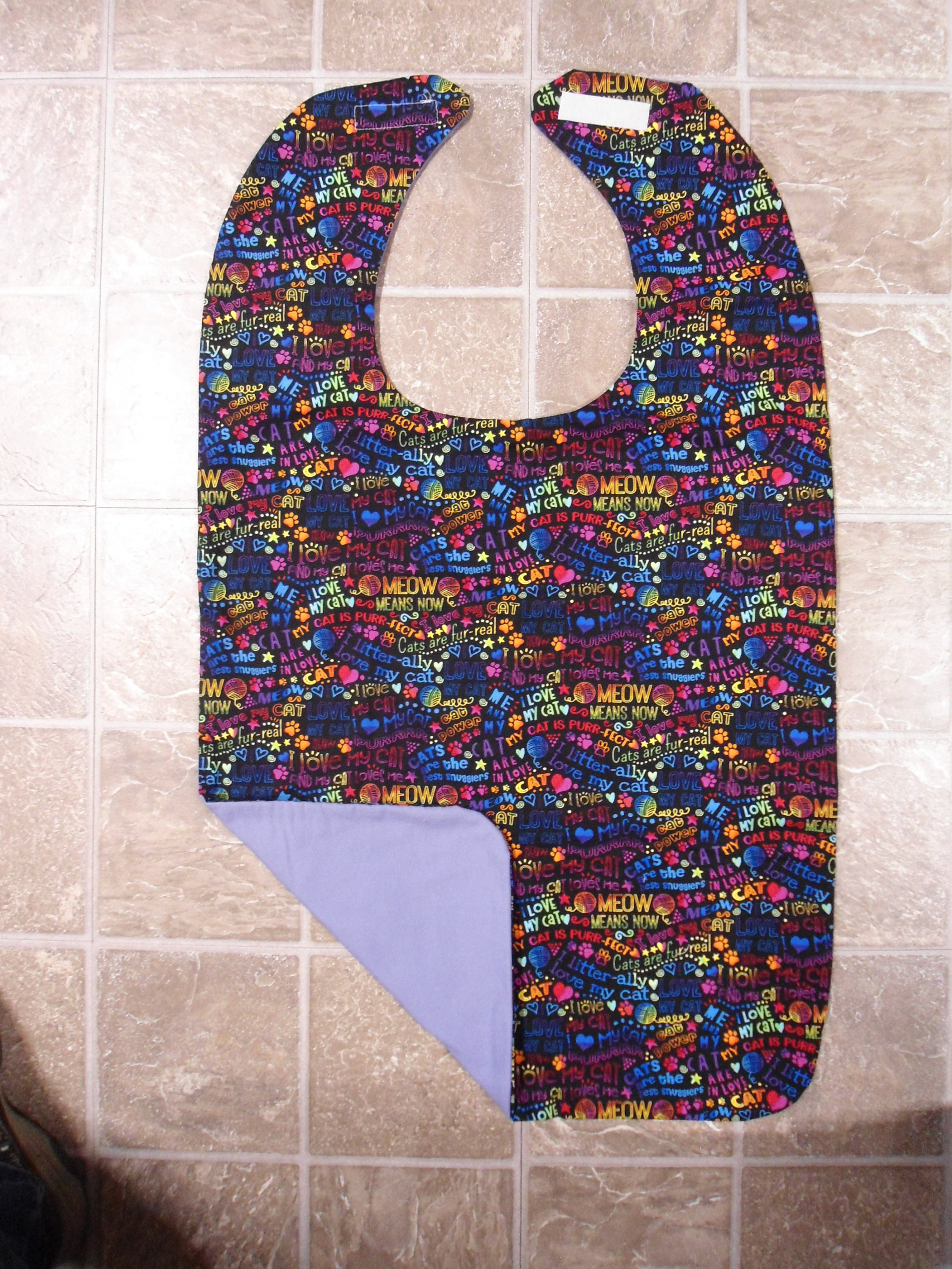 Cat Theme Bib Novelty Bib Adult Bibs Bibs For Sloppy Messy Etsy Uk