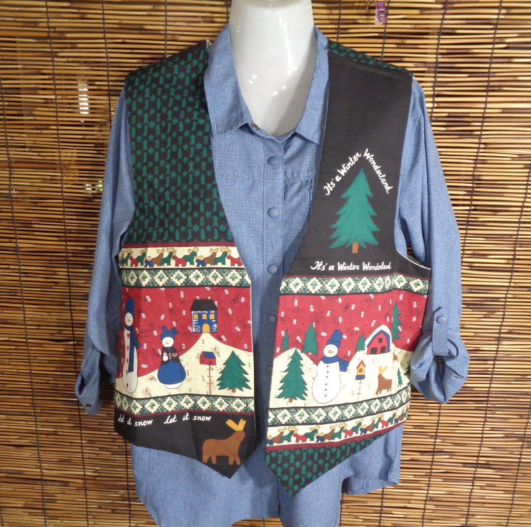 Winter Wonderland Holiday Vest / Christmas Women's Vest / Size XL ...