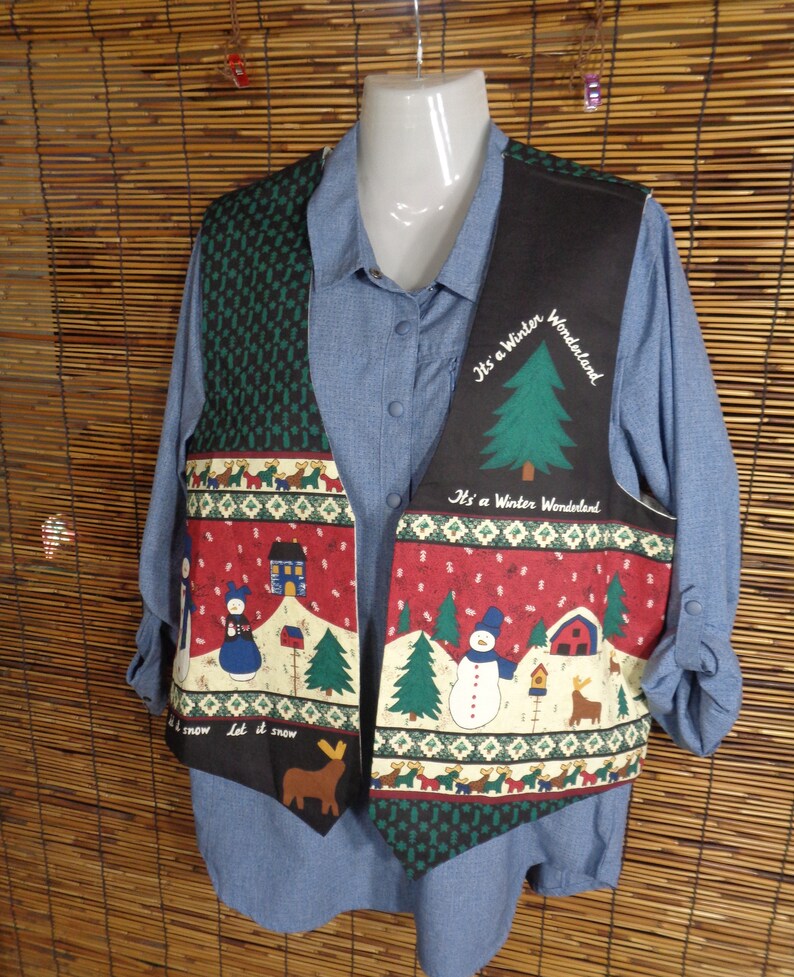 Winter Wonderland Holiday Vest / Christmas Women's Vest / Size XL ...