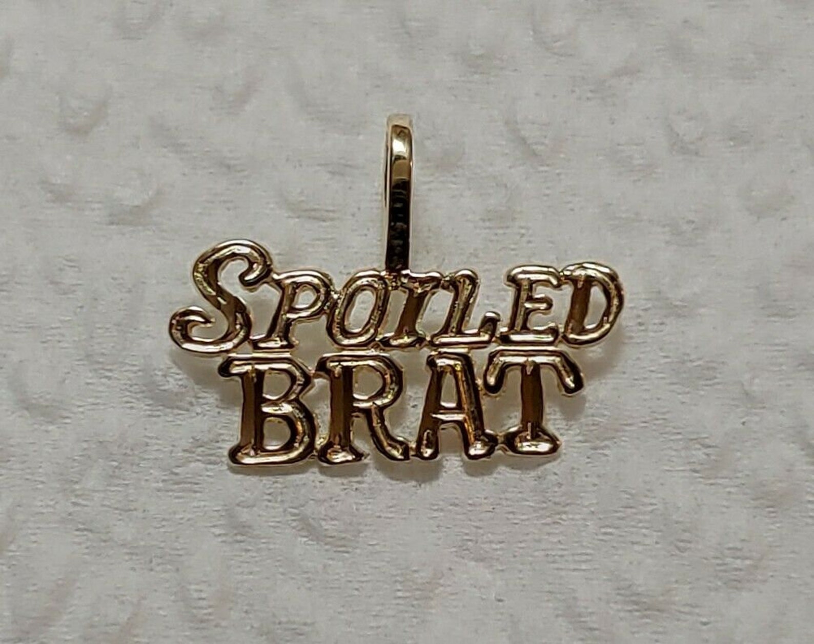 New 14k Spoiled Brat Charm Pendent - Etsy